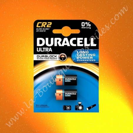 Piles CR2 Duracell Ultra, Pile 3 volts 950mAh duraclock