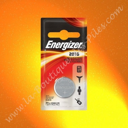 Pile Bouton CR2016, Pile Lithium CR2016 Energizer